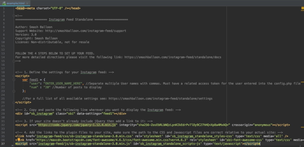 Instagram Standalone Setup and Configuration - Smash Balloon