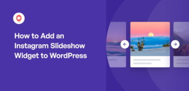 How to Add an Instagram Slideshow Widget to WordPress (Easy)