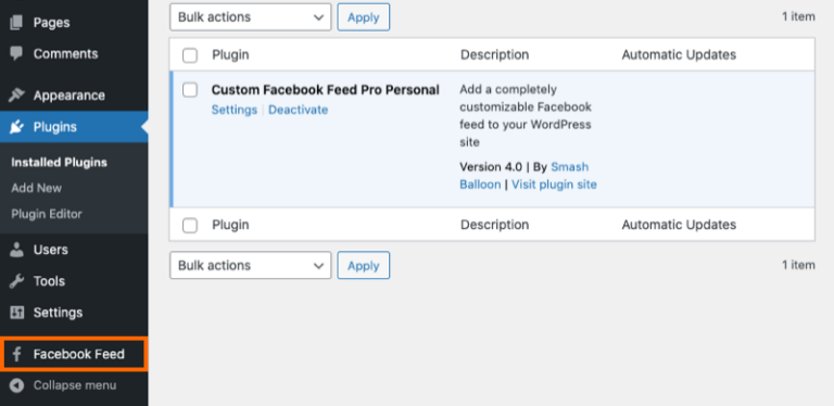 Installing and Configuring the Custom Facebook Feed WordPress Plugin ...