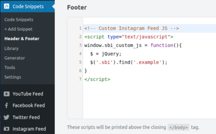 Using Custom JavaScript code in our Instagram Feed plugin - Smash Balloon