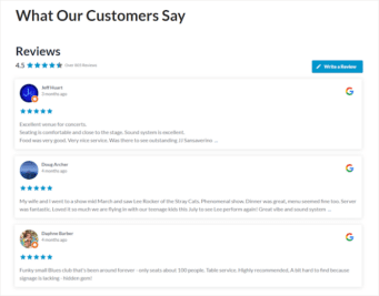 6 Google Reviews Examples You Can Embed on Your Website