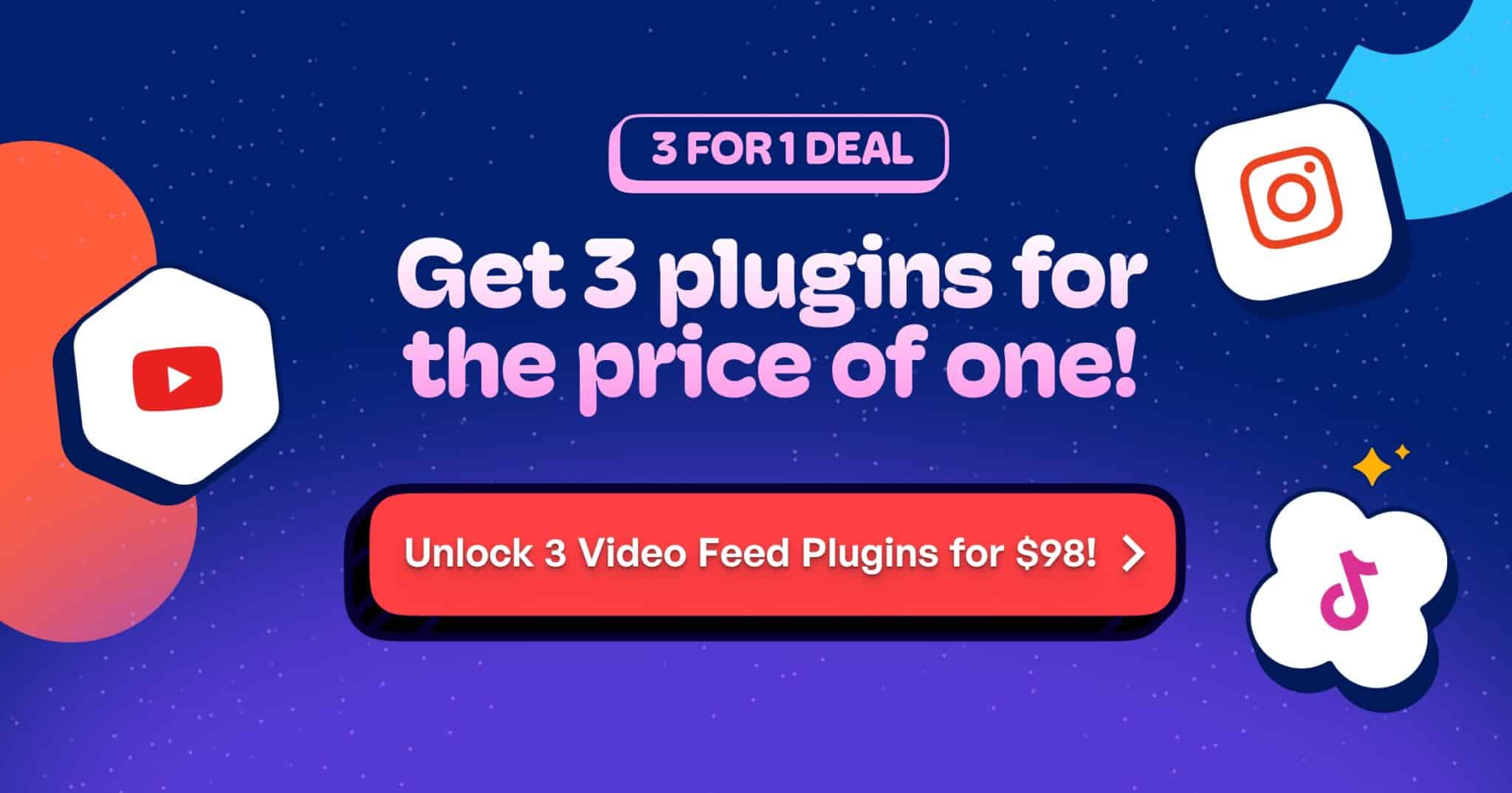 3 plugin di feed video al prezzo di uno!